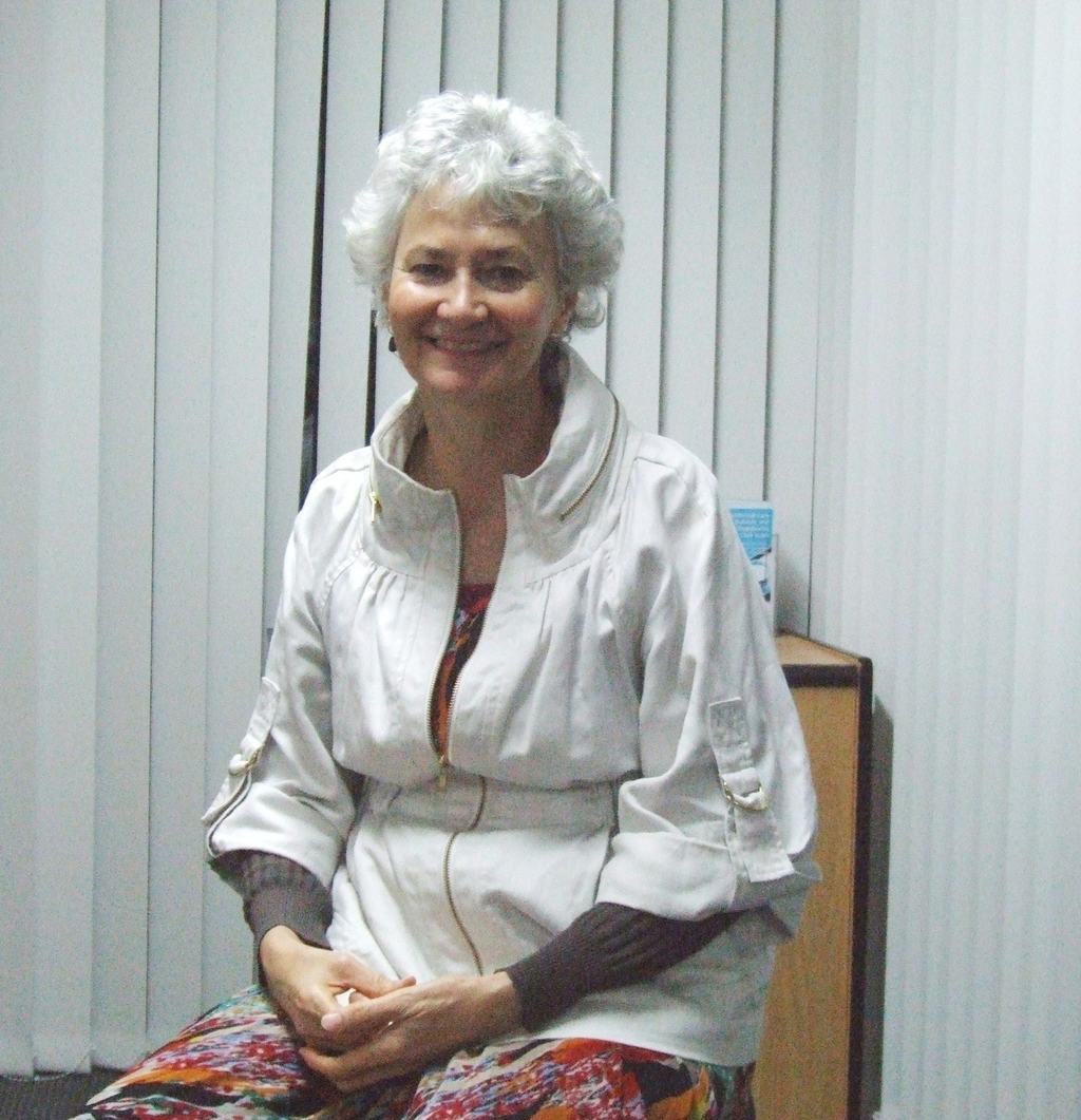 On the tele: Author Gillian Cook goes outside the square